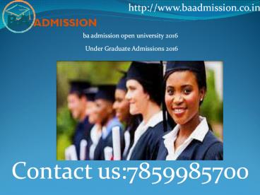 ba admission open university 2016 presentation | free to download