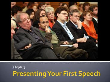 Presenting Your First Speech presentation | free to download