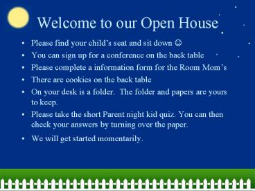 PPT – Welcome to our Open House PowerPoint presentation | free to view ...