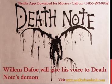 Willem Dafoe will give his voice to Death Note’s demon presentation ...