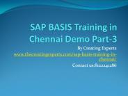 PPT – SAP BASIS Training in Chennai Demo Part-6 PowerPoint presentation | free to download - id ...