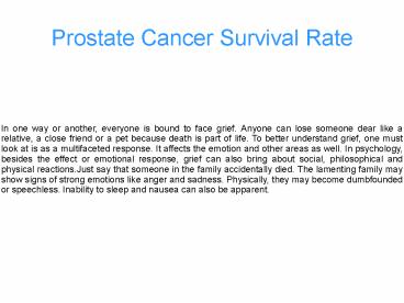 PPT – Prostate Cancer Survival Rate PowerPoint presentation | free to ...