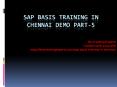 PPT – SAP BASIS Training in Chennai Demo Part-6 PowerPoint presentation ...