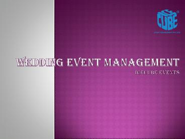 WEDDING EVENT MANAGEMENT presentation | free to download