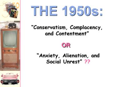 America in the 1950s presentation | free to download