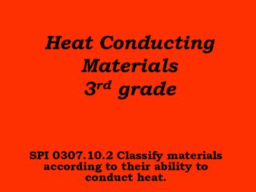 PPT – Transfer of Heat PowerPoint presentation | free to download - id ...