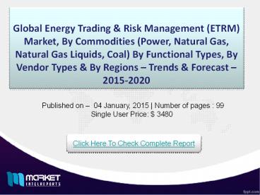 Energy Trading & Risk Management Market: huge potential for energy risk ...