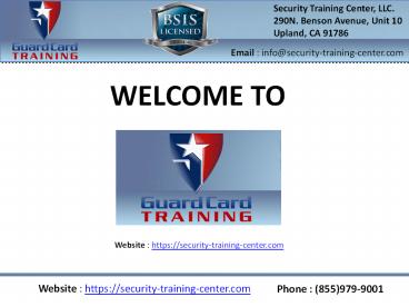 Security guard training online (1) presentation | free to download