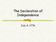 PPT – The Declaration of Independence PowerPoint presentation | free to ...