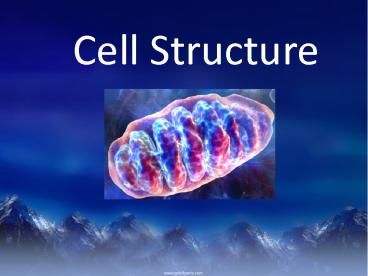 PPT – Cell Structure PowerPoint presentation | free to download - id ...