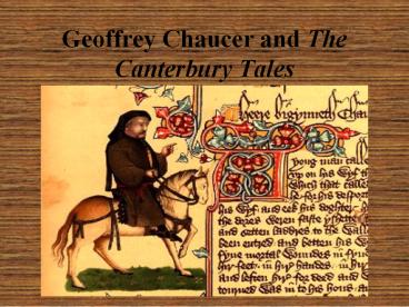 Geoffrey Chaucer and The Canterbury Tales presentation | free to download