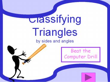 PPT – Classifying Triangles by sides and angles PowerPoint presentation ...
