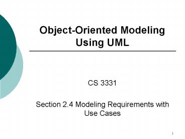 Object-Oriented Modeling Using UML presentation | free to view