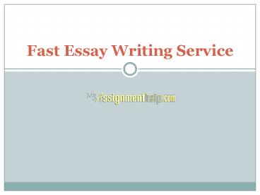 Fast Essay Writing Services in UK USA & Australia - Myassignmethelp.com ...