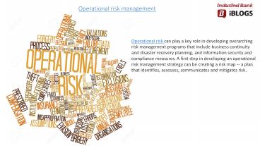 Operational risk management presentation | free to download