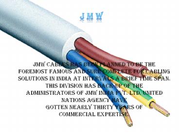 Wire and Cable Manufacturing presentation | free to download