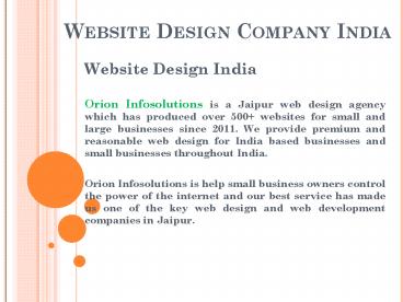 PPT – Web & Mobile App Development Company India PowerPoint ...