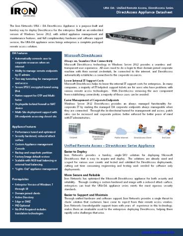 Microsoft DirectAccess presentation | free to download