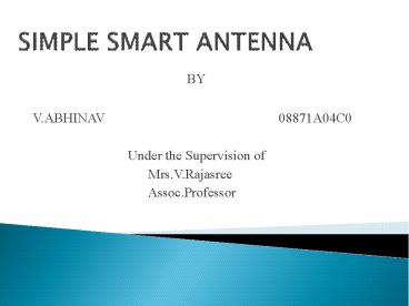 PPT – SIMPLE SMART ANTENNA PowerPoint presentation | free to download ...