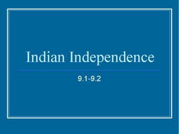 Indian Independence presentation | free to download