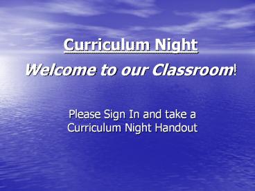 Welcome to our Classroom! presentation | free to view