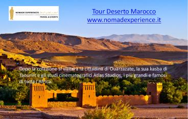 Tour deserto marocco presentation | free to download