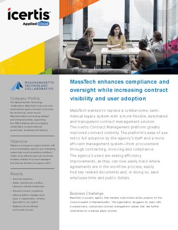 Icertis Contract Lifecycle Management Software Helps MassTech to ...