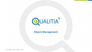 centralised object repository and object identification presentation ...