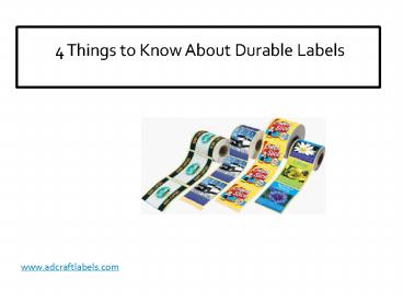 4 Things to Know About Durable Labels presentation | free to download