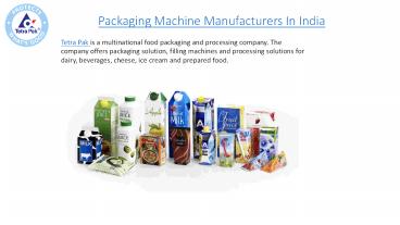 Packaging Machine Manufacturers presentation | free to download