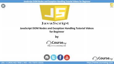 JavaScript DOM Nodes and Exception Handling Tutorial for beginners ...