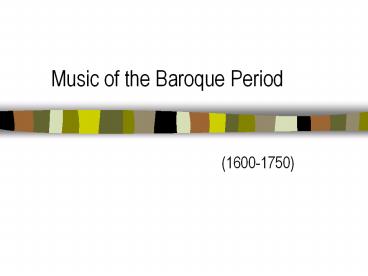 Music of the Baroque Period presentation | free to download