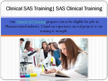 Clinical SAS Training| SAS Clinical Training presentation | free to ...