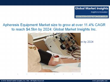 Apheresis Equipment Market size to exceed $4.5bn by 2024 presentation ...