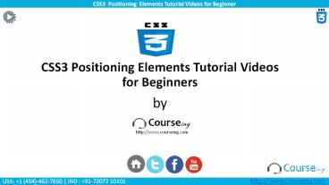 CSS3 Positioning Elements Tutorial for Beginners presentation | free to ...