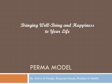 PERMA%20Model presentation | free to download