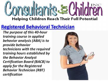 Registered Behavioral Technician presentation | free to download