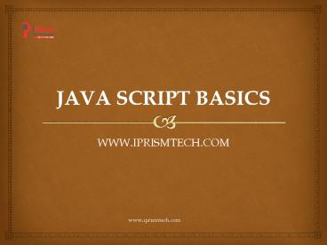 PPT – Java Scripts Basics PowerPoint presentation | free to download ...
