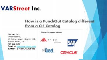 How is a PunchOut Catalog different from a CIF Catalog presentation | free to download