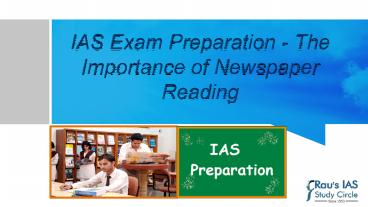 PPT – IAS Preparation - Importance of Newspaper Reading PowerPoint ...