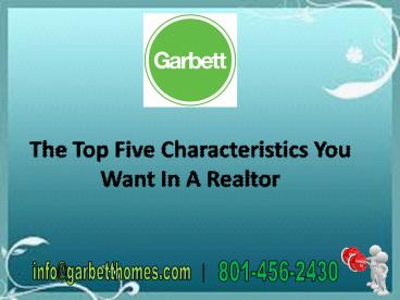 The top five characteristics you want in a realtor presentation | free ...
