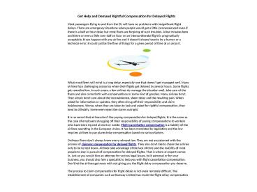PPT – Compensation for Delayed Flights PowerPoint presentation | free to download - id: 858f02-NGNiZ