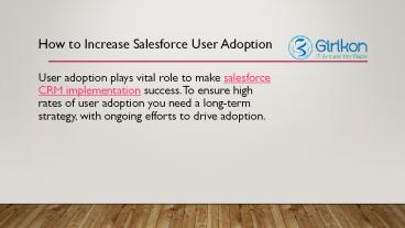 PPT – 5 Best Practice Tips to Increase Salesforce User Adoption ...