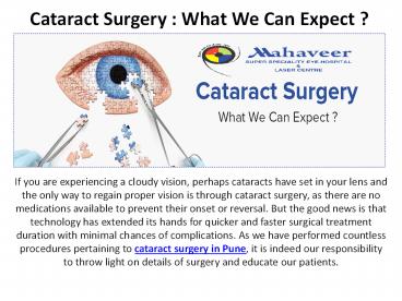 PPT – Cataract Surgery : What We Can Expect ? PowerPoint presentation ...