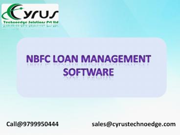 Gold Loan Software -NBFC Software presentation | free to download