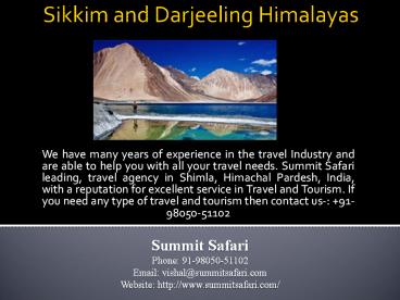 Sikkim and Darjeeling Himalayas presentation | free to download