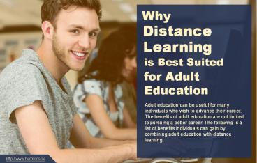 PPT – Why distance learning is best suited for adult education ...