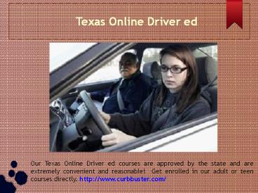 Texas Parent Taught Driver Education presentation | free to download