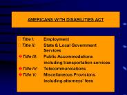 PPT – Americans with Disabilities Act PowerPoint presentation | free to ...