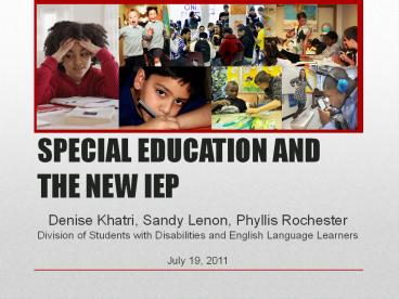 PPT – SPECIAL EDUCATION AND THE NEW IEP PowerPoint presentation | free ...